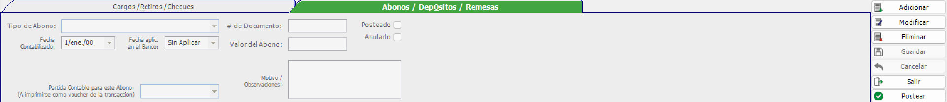 Cargos y Abonos - Brilo ERP Docs